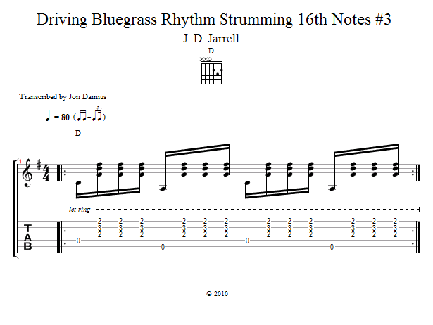 Guitar Lessons: Bluegrass Rhythm Strum 16th Notes #3