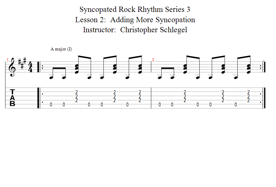 Guitar Lessons - Adding More Syncopation