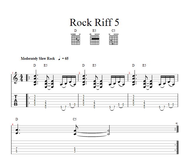 Guitar Lessons: Rock Riff 5