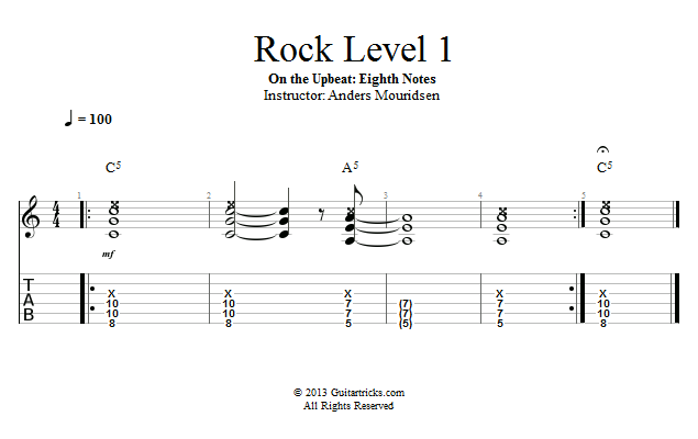 Guitar Lessons - On the Upbeat: Eighth Notes