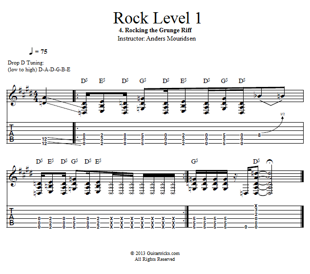 Guitar Lessons - Rocking the Grunge Riff