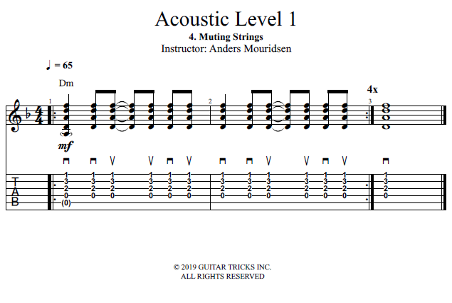 Guitar Lessons - Muting Strings