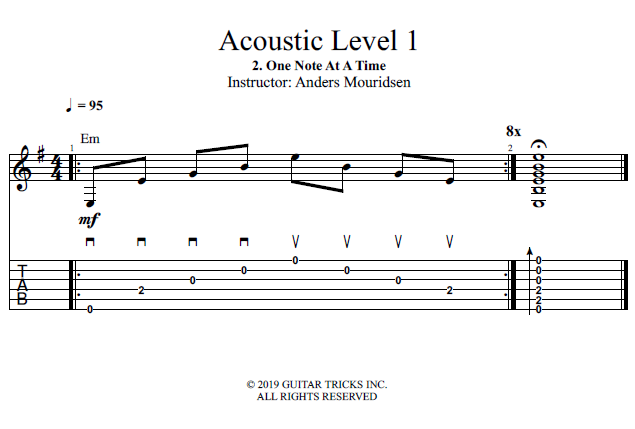 Guitar Lessons - One Note At A Time